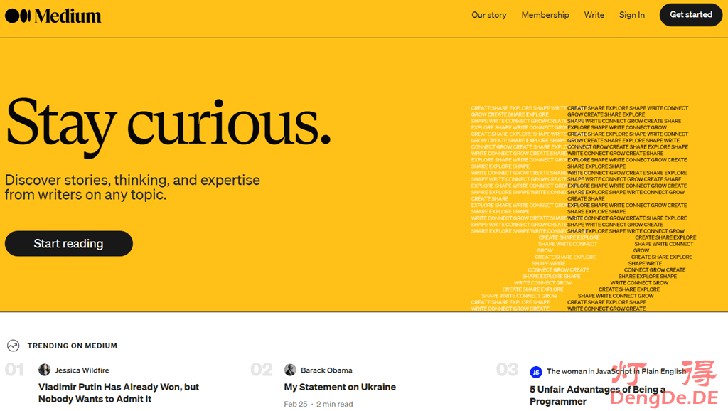 Medium在国内访问不了？国外写作平台Medium下载、注册账号和使用教程 - 灯得