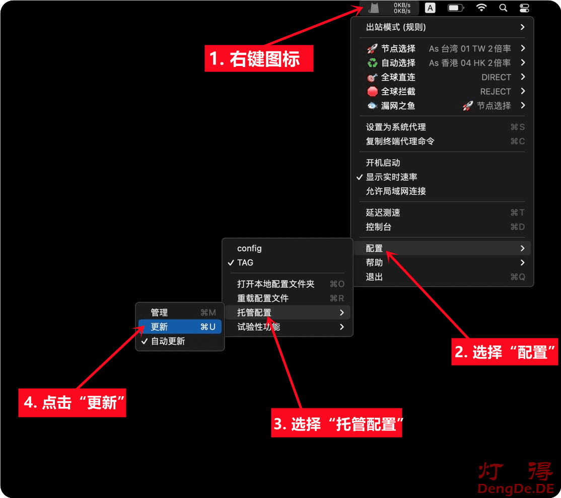 苹果Mac系统代理客户端哪个好？最牛逼的ClashX客户端下载与配置教程 - 灯得